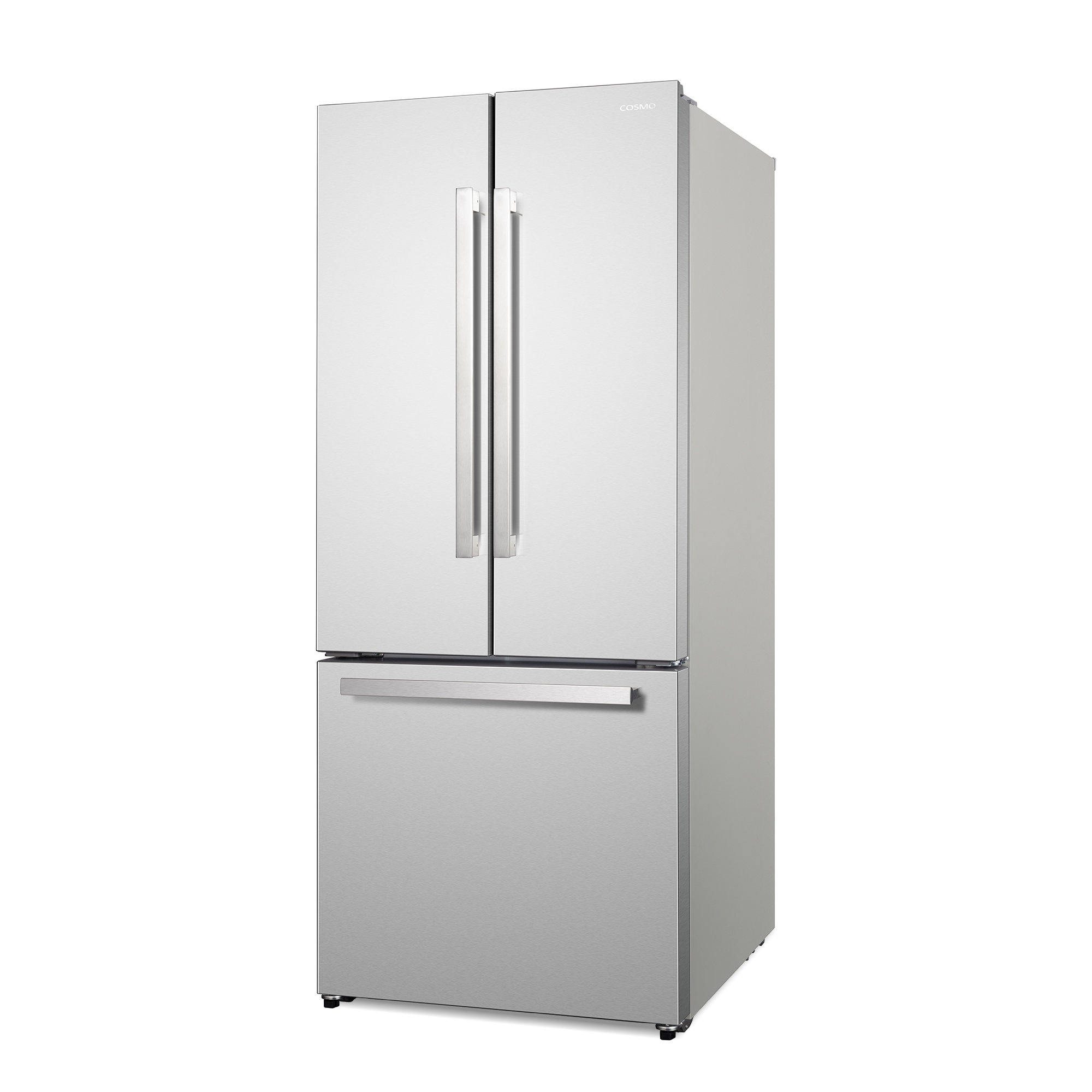 Cosmo 30 in. 17.5 cu. ft. Counter Depth 3-Door French Door Refrigerator ...