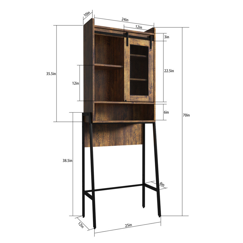 Williston Forge Dakesha Freestanding Over-the-Toilet Storage & Reviews ...