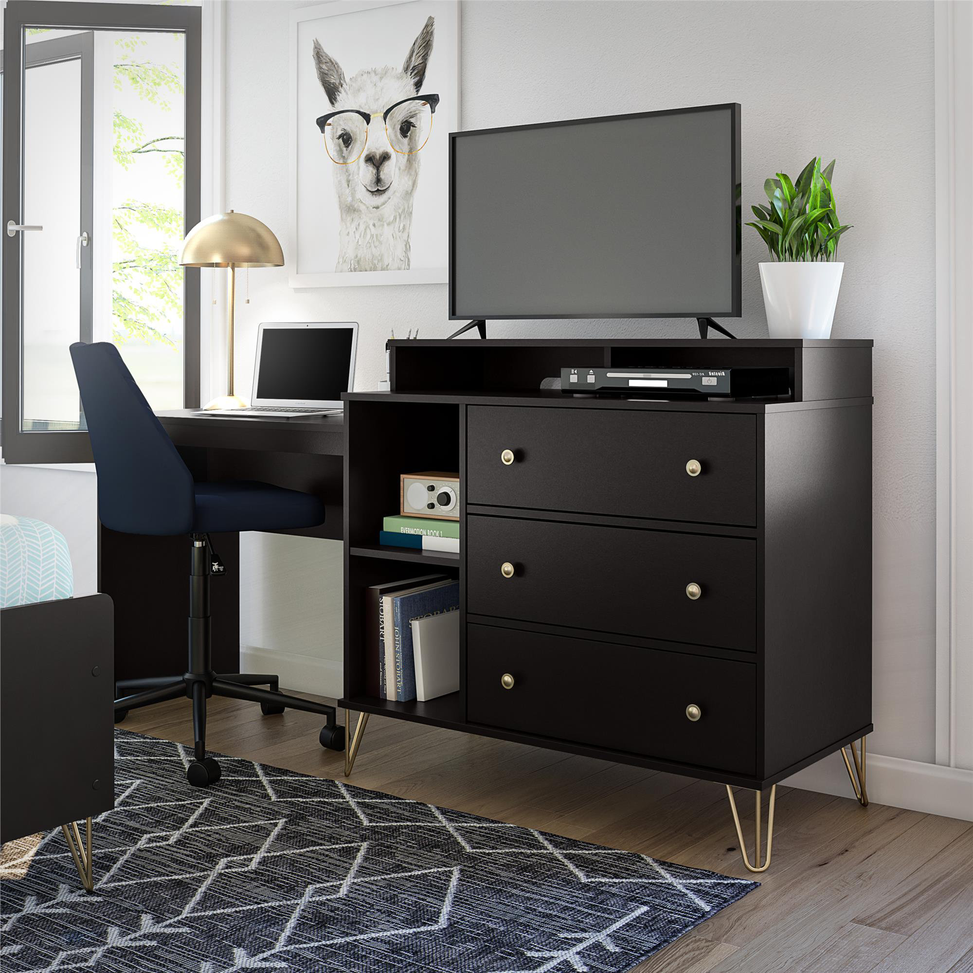 Novogratz Owen 3-in-1 Media Dresser and Desk Combo & Reviews - Wayfair ...