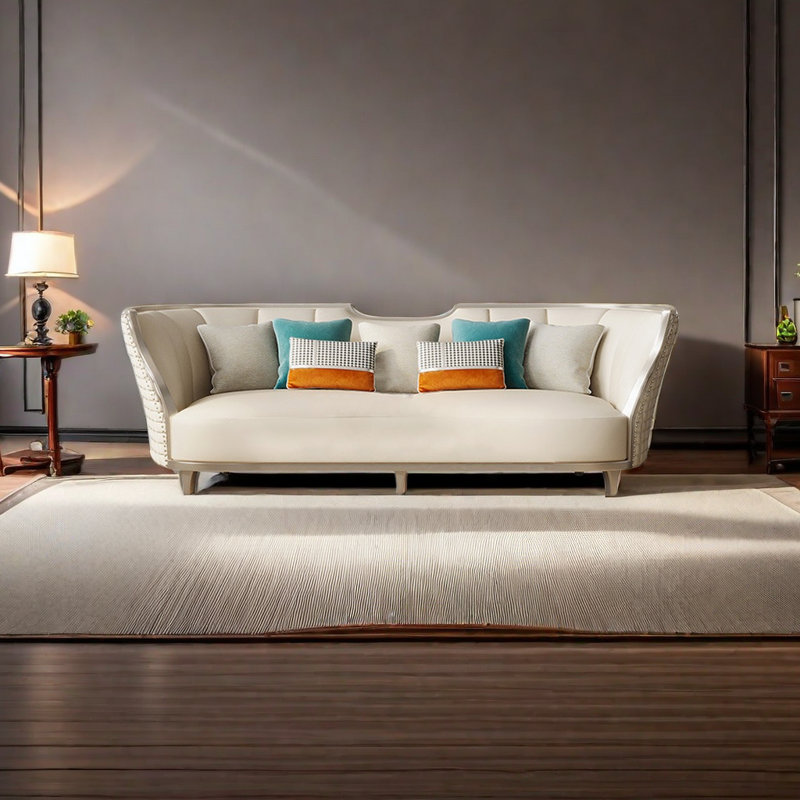 Romero American light luxury simple leather sofa | Wayfair