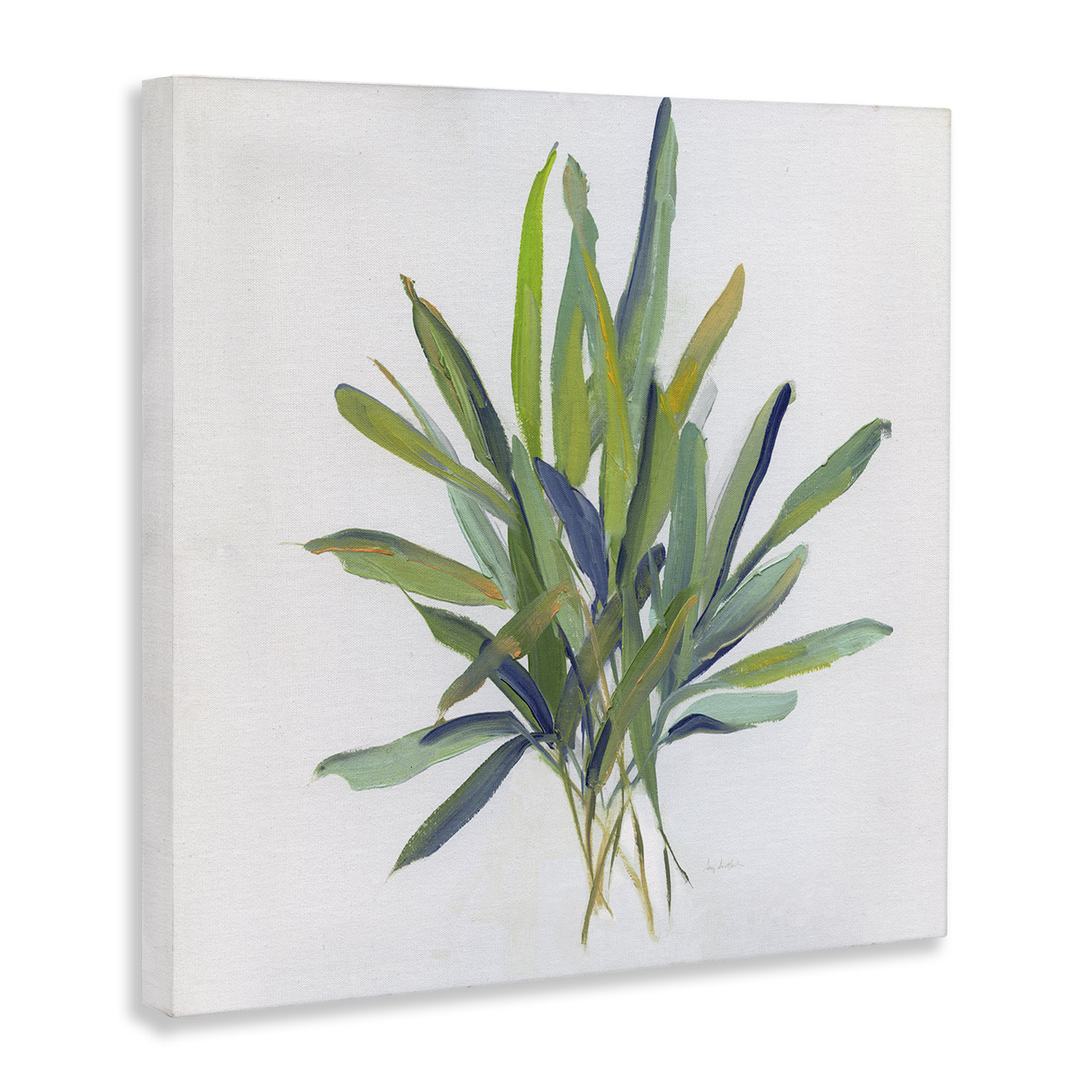 Winston Porter Layered Leaf Sprigs Canvas Wall Art by Sally Swatland ...