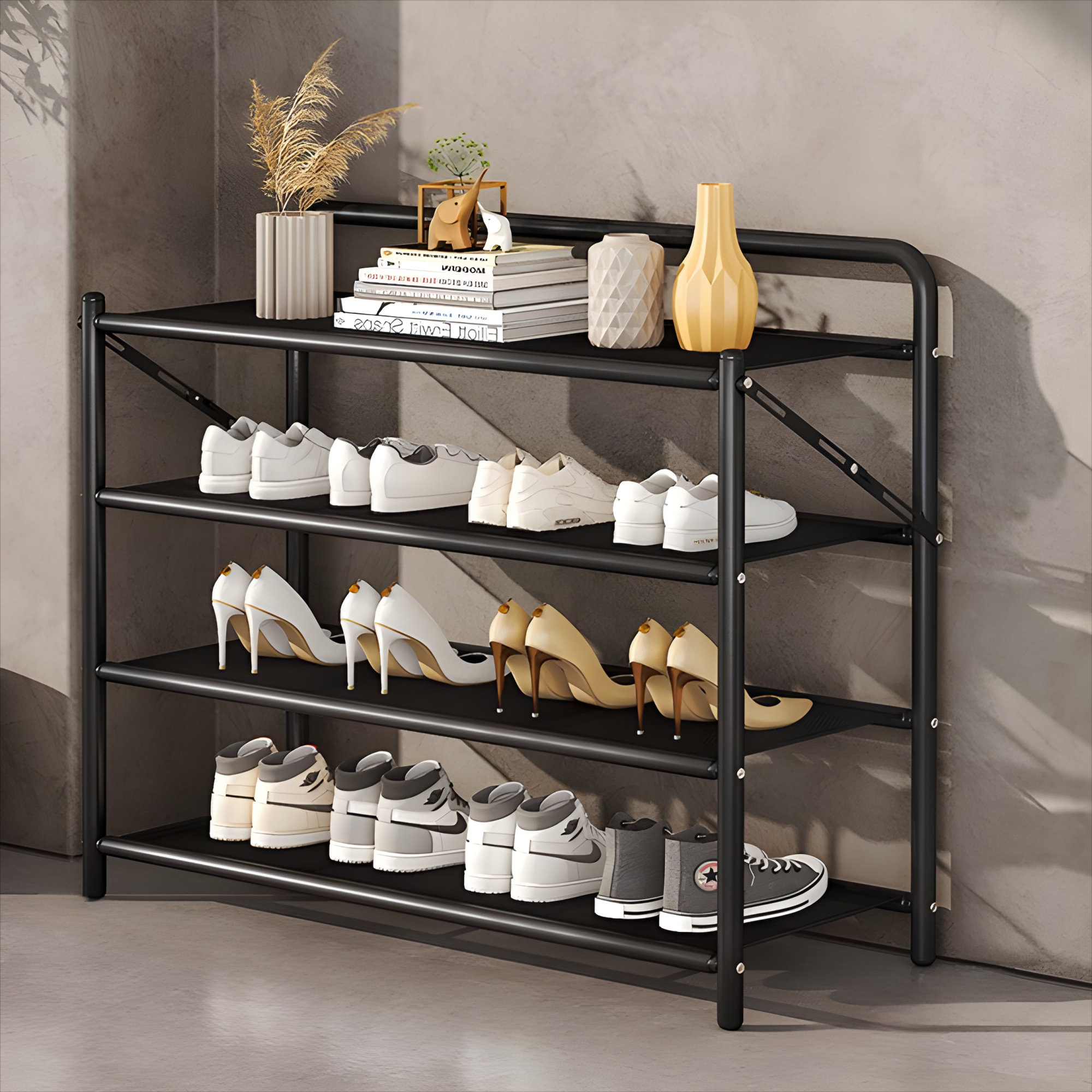 Hokku Designs Installation Free And Foldable Multi Layer Dustproof Shoe ...