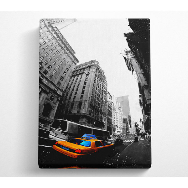 Latitude Run Nyc Yellow Cab On 5Th Avenue - Wrapped Canvas Art Prints ...