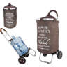 dbest products Laundry Trolley Dolly, Brown Laundry Bag Hamper Basket ...