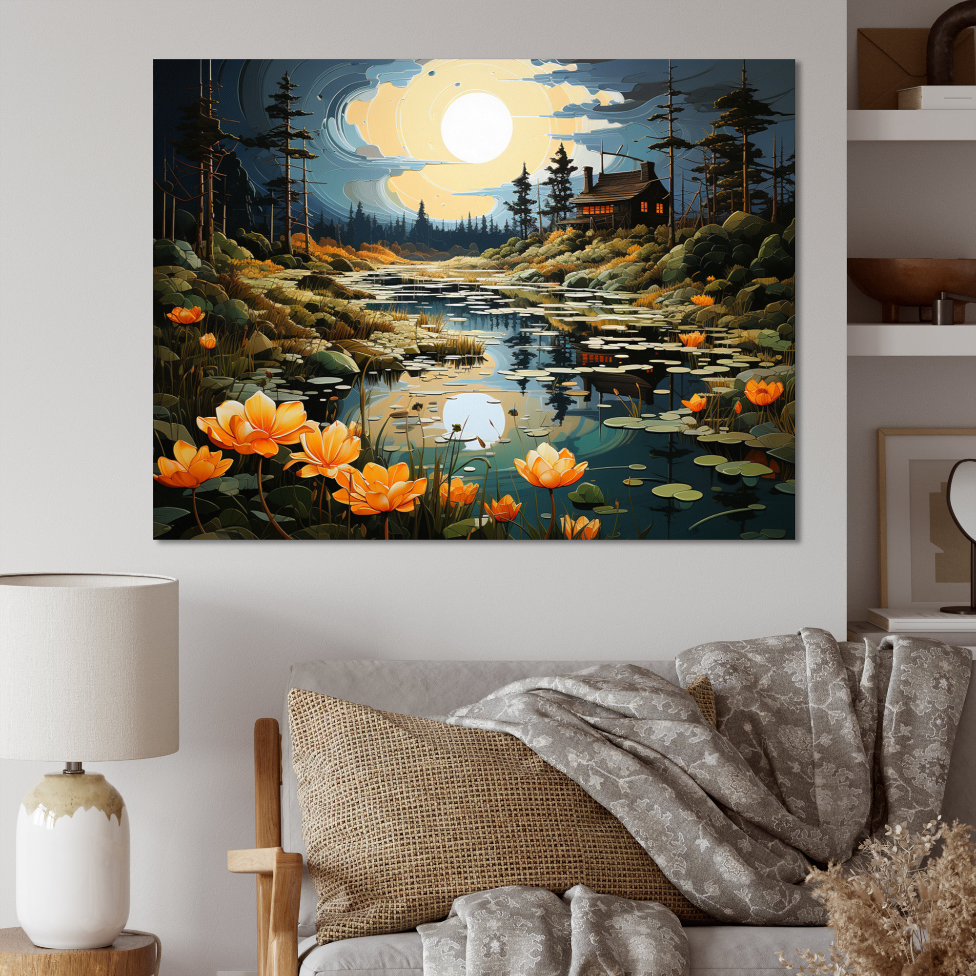 Millwood Pines Banasky Barn Of Reflections On Canvas Print | Wayfair