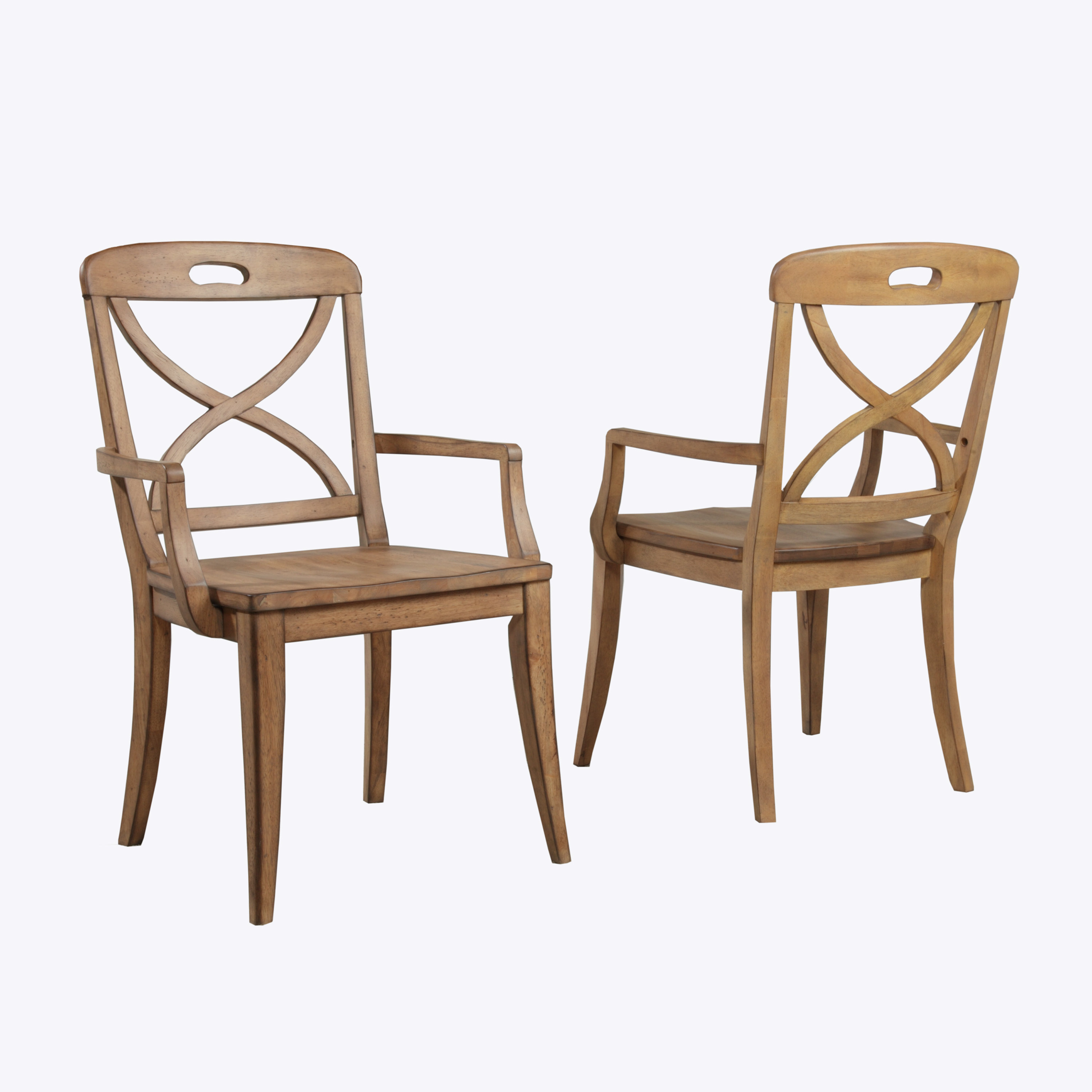 Panama Jack Home Collection Millbrook Solid Wood Cross Back Arm Chair ...