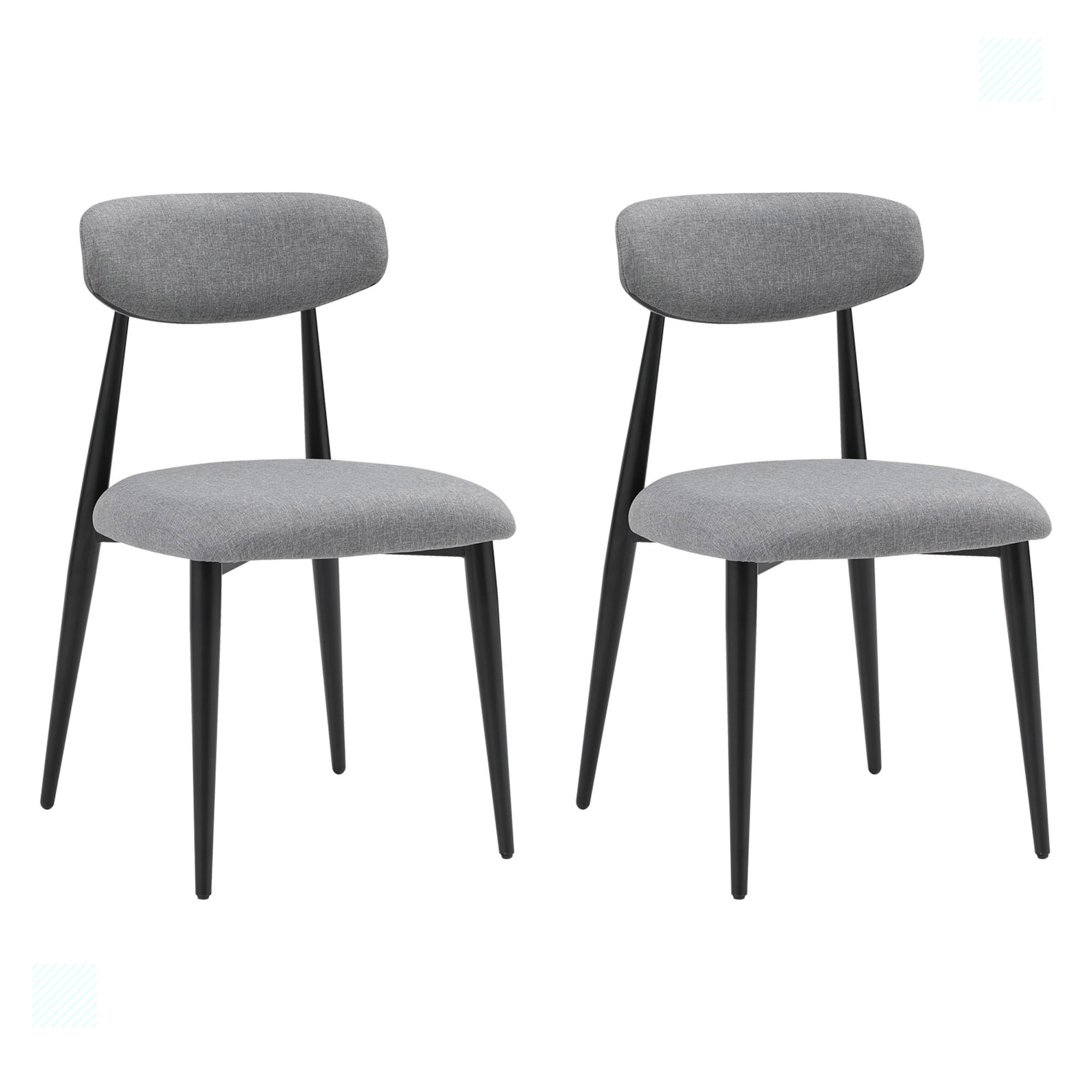 George Oliver Modern Dining Chair, Curved Backrest Round Upholstered ...