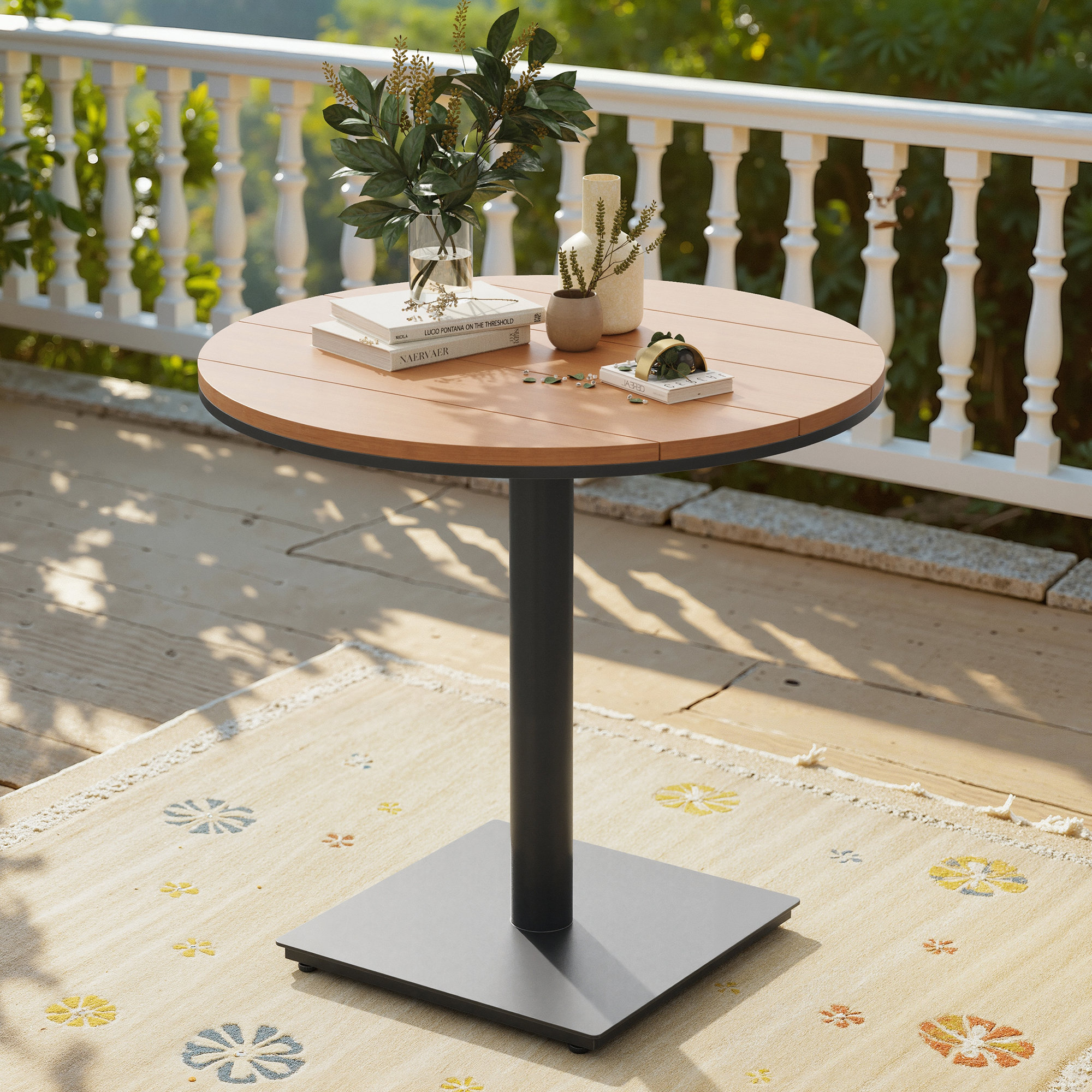 17 Stories Outdoor Round Patio Bistro Dining Table & Reviews | Wayfair