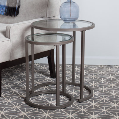 Mercer41 Shinde Glass Top Nesting Tables & Reviews | Wayfair