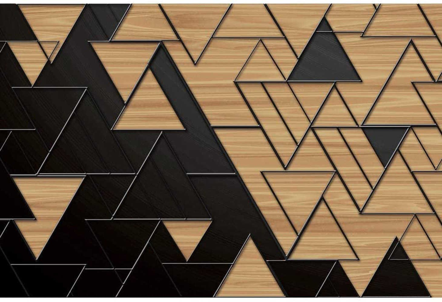 IDEA4WALL Peel & Stick Removable Geometric Triangle Smooth Wall Mural ...