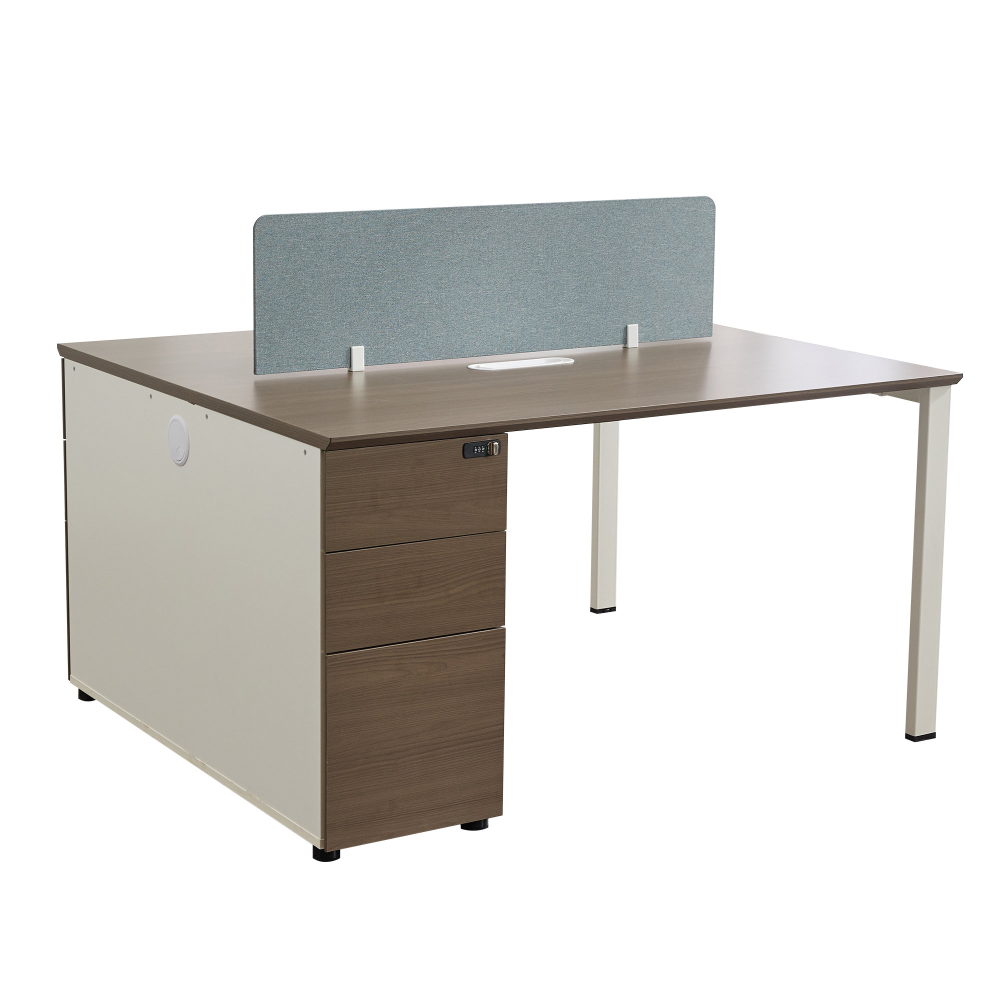Okeysen 2 Person Cubicle With Cable Management | Wayfair