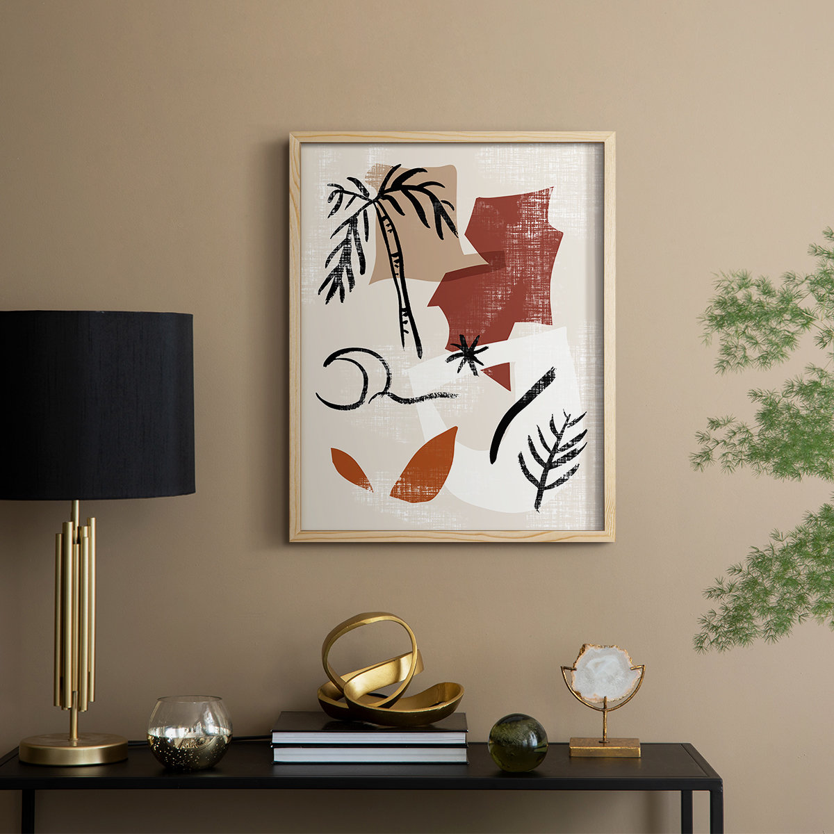 Red Barrel Studio Soft Palms I Framed Print - Solid Wood - Wayfair Canada