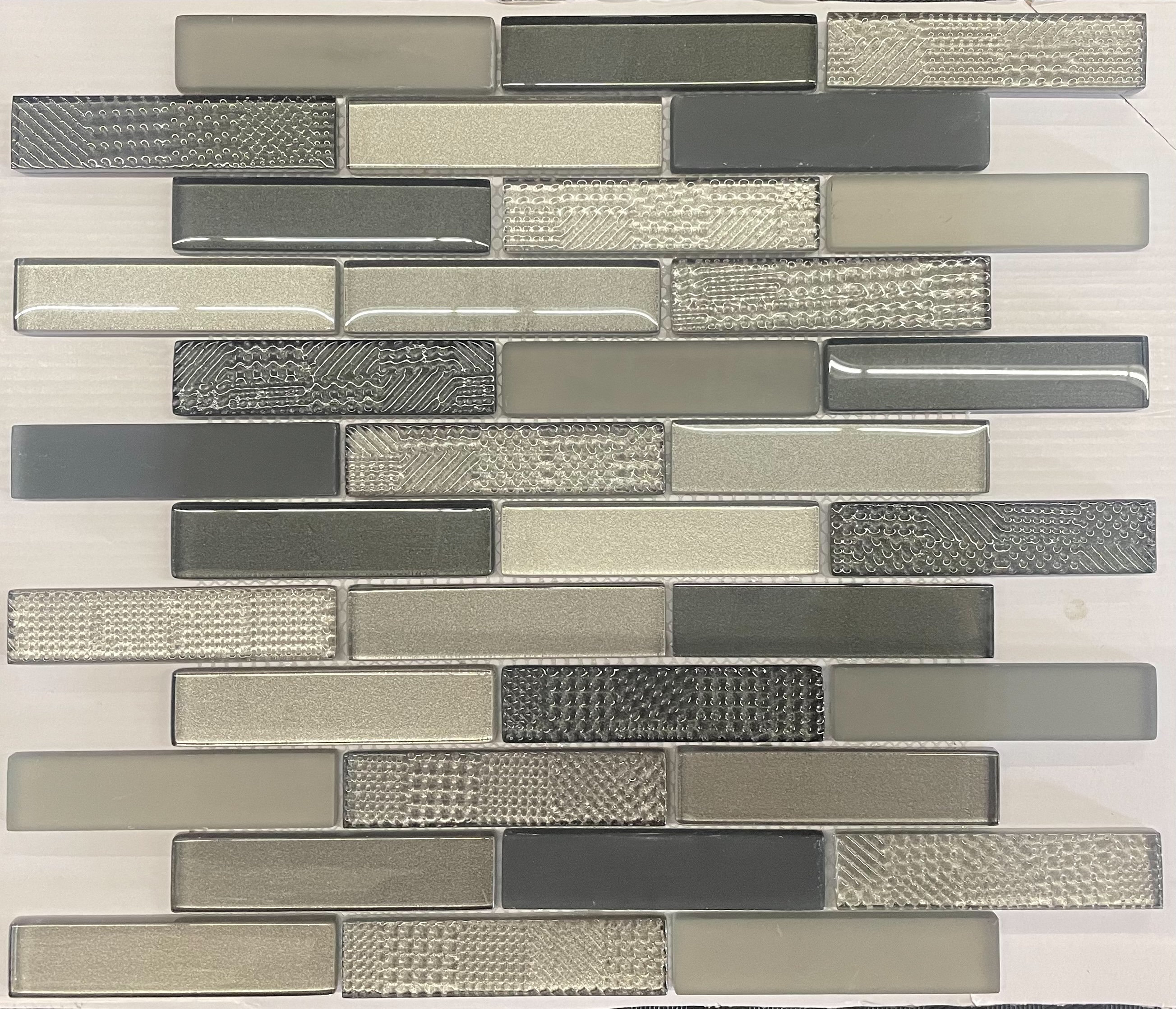 Mango Tile 1" x 3" Flat Glass Brick Joint Mosaic Wall Tile | Wayfair