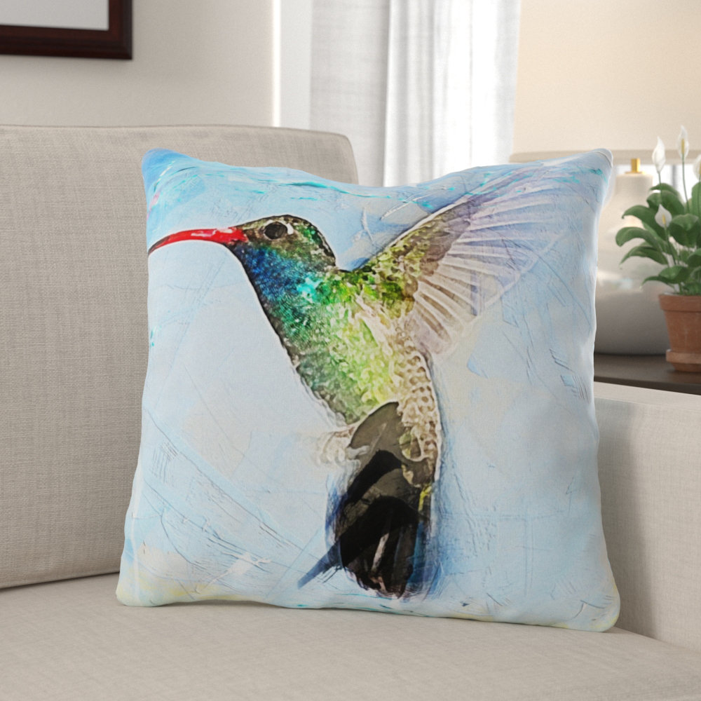 Rug Tycoon Hummingbird Hummingbird Throw Pillow | Wayfair