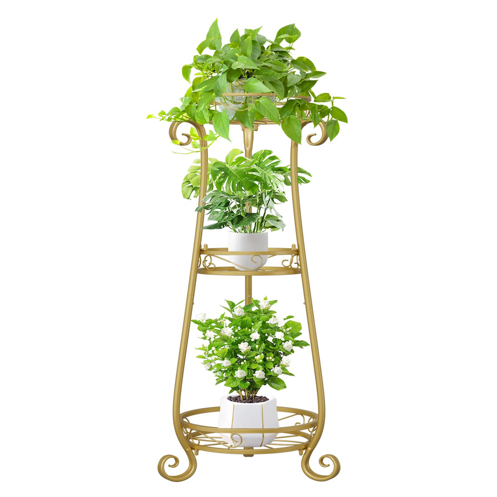 Lark Manor 3 Tier Tall Metal Plant Stand Rustproof Iron Flower Pot ...