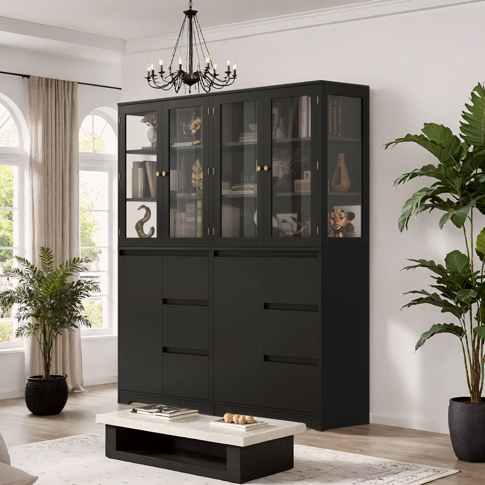 Zipcode Design™ Humberwood 2-Piece 70.9"H Display Bookcase/Storage ...