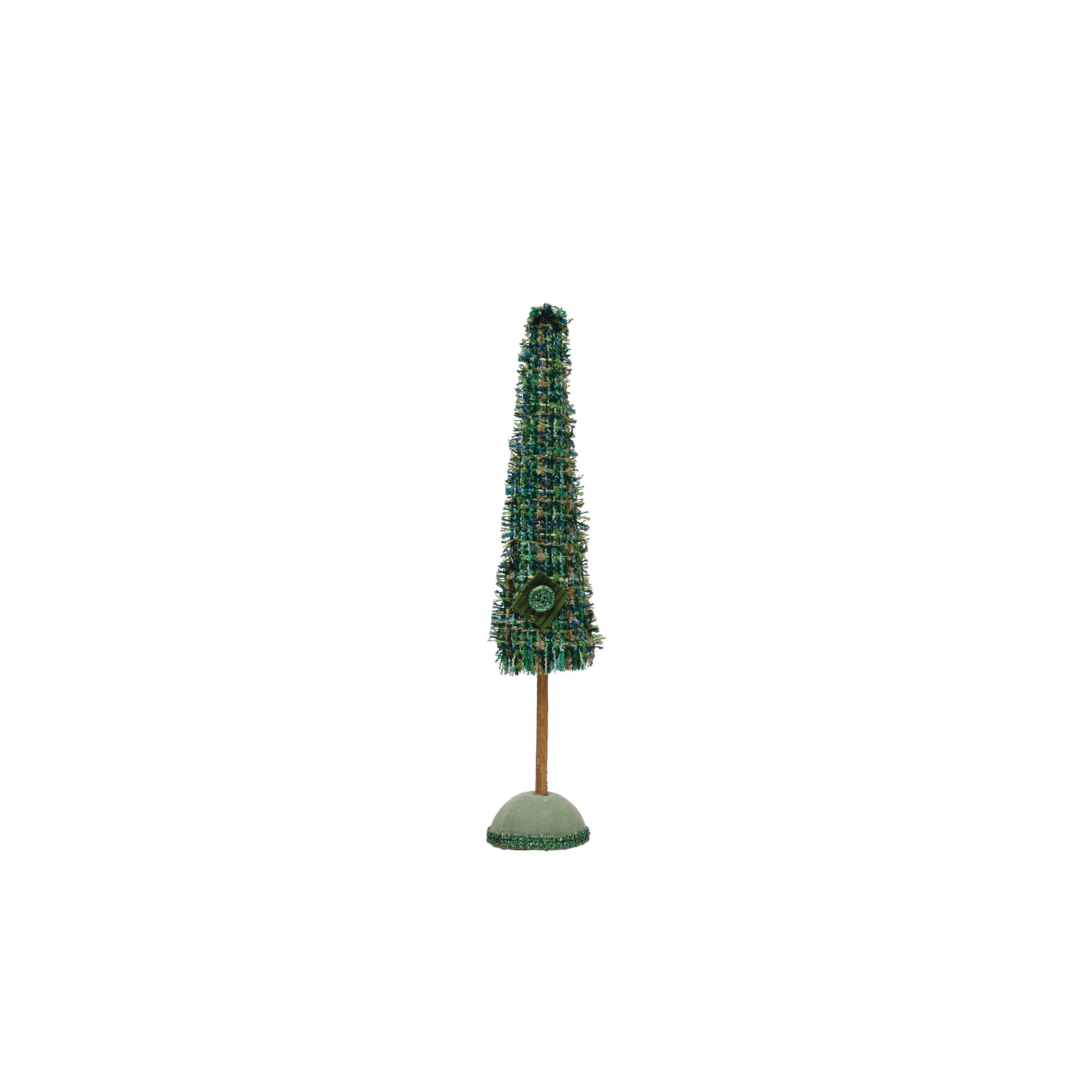 The Holiday Aisle® Raw-Edged Tweed Tree With Wood Base - Wayfair Canada
