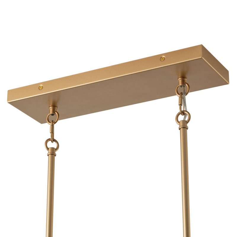 Breakwater Bay 5-Light Modern Island Farmhouse Gold Linear Chandeliers ...