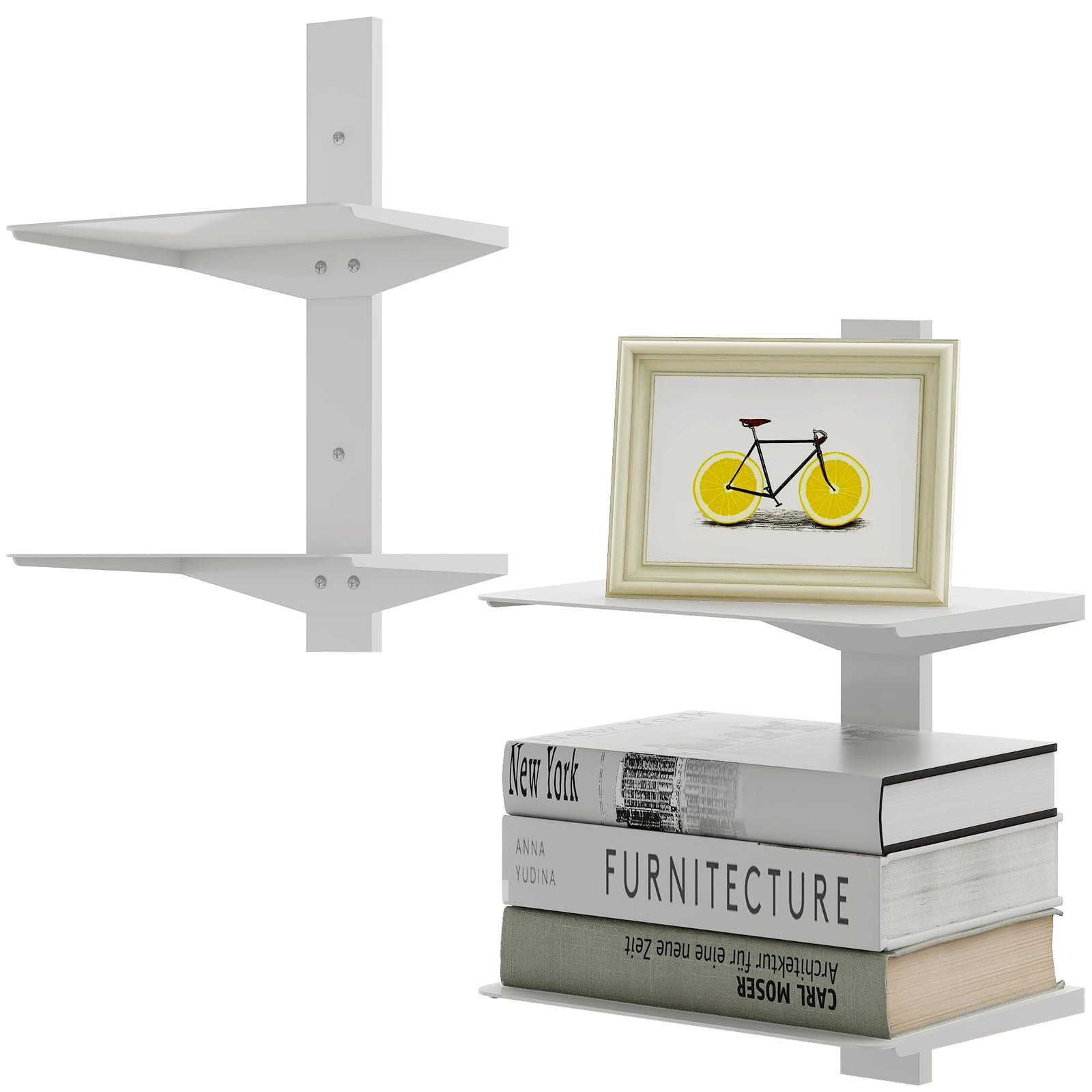 Orren Ellis Hachaliah 2 Piece L-Shaped Floating Shelf | Wayfair