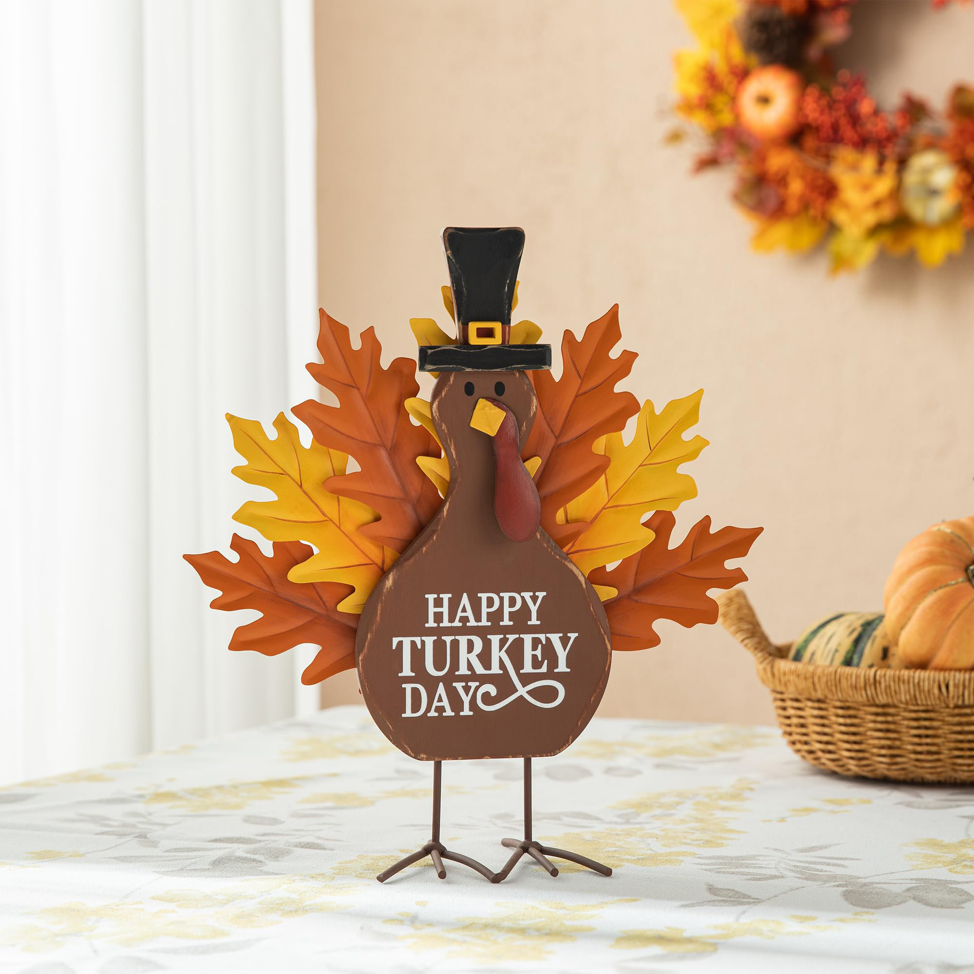 Ophelia & Co. 12”H Thanksgiving Turkey Tabletop Decor | Wayfair
