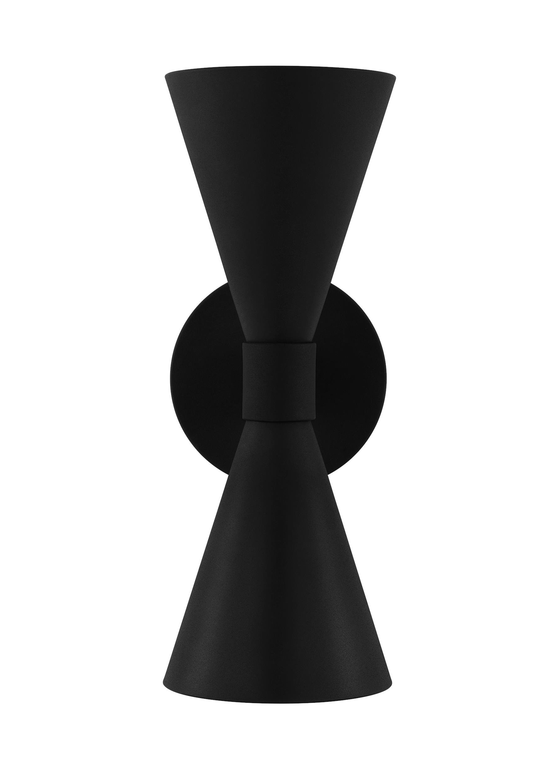 Visual Comfort Studio Albertine 2 Light Outdoor Sconce Textured Black ...