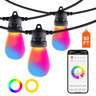 Arlmont & Co. RGB Outdoor String Lights Patio Waterproof Lights with ...