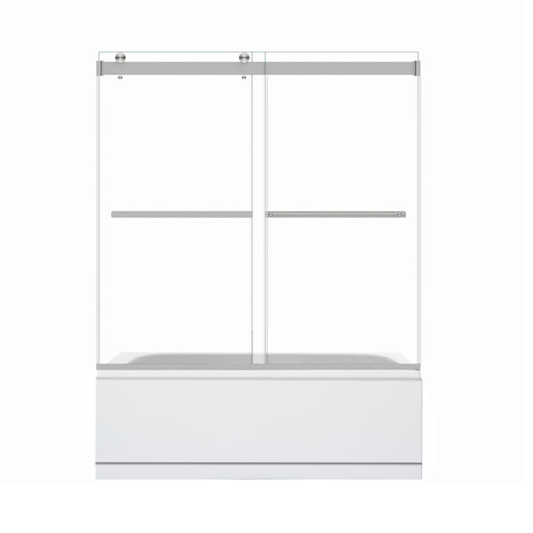 Altair 60" W x 58" H Bypass Frameless Tub Door | Wayfair
