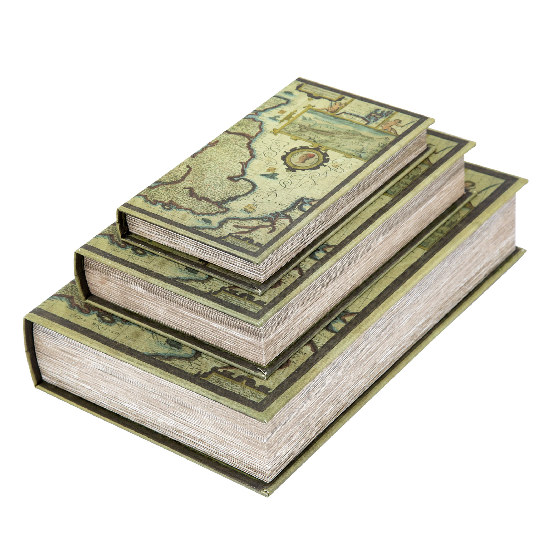 17 Stories 3 Piece Map Book Box Set | Wayfair