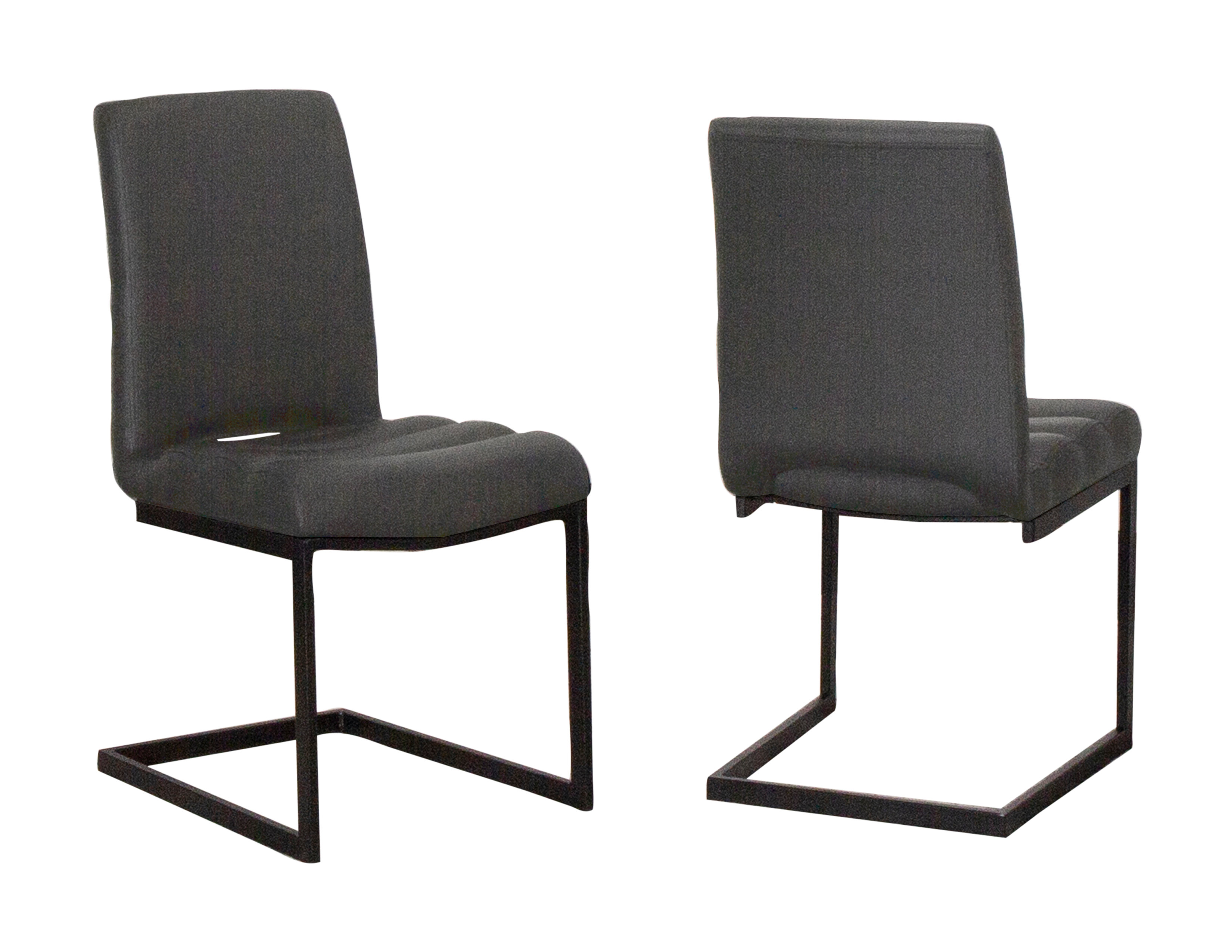 Orren Ellis Rhea Faux Leather Dining Chairs | Set Of 2 | S-Shaped Matte ...