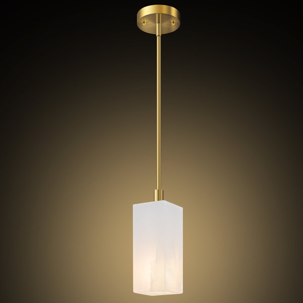 Astoria Grand Modern 1-Light Square Alabaster Pendant Light Kitchen ...