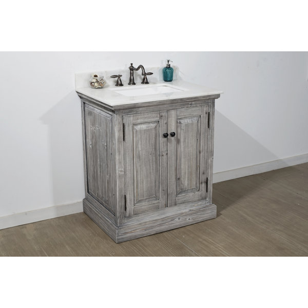 Gracie Oaks Swinyer 30'' Single Bathroom Vanity with Stone Top ...
