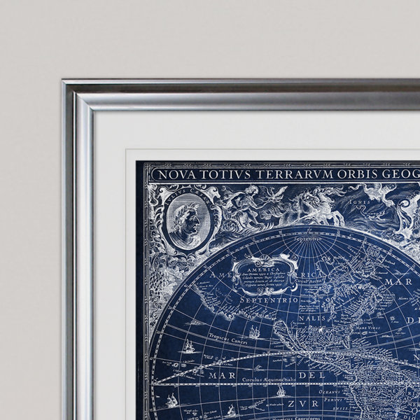 Wexford Home 'Blue Treasure Map' Graphic Art Print & Reviews | Wayfair