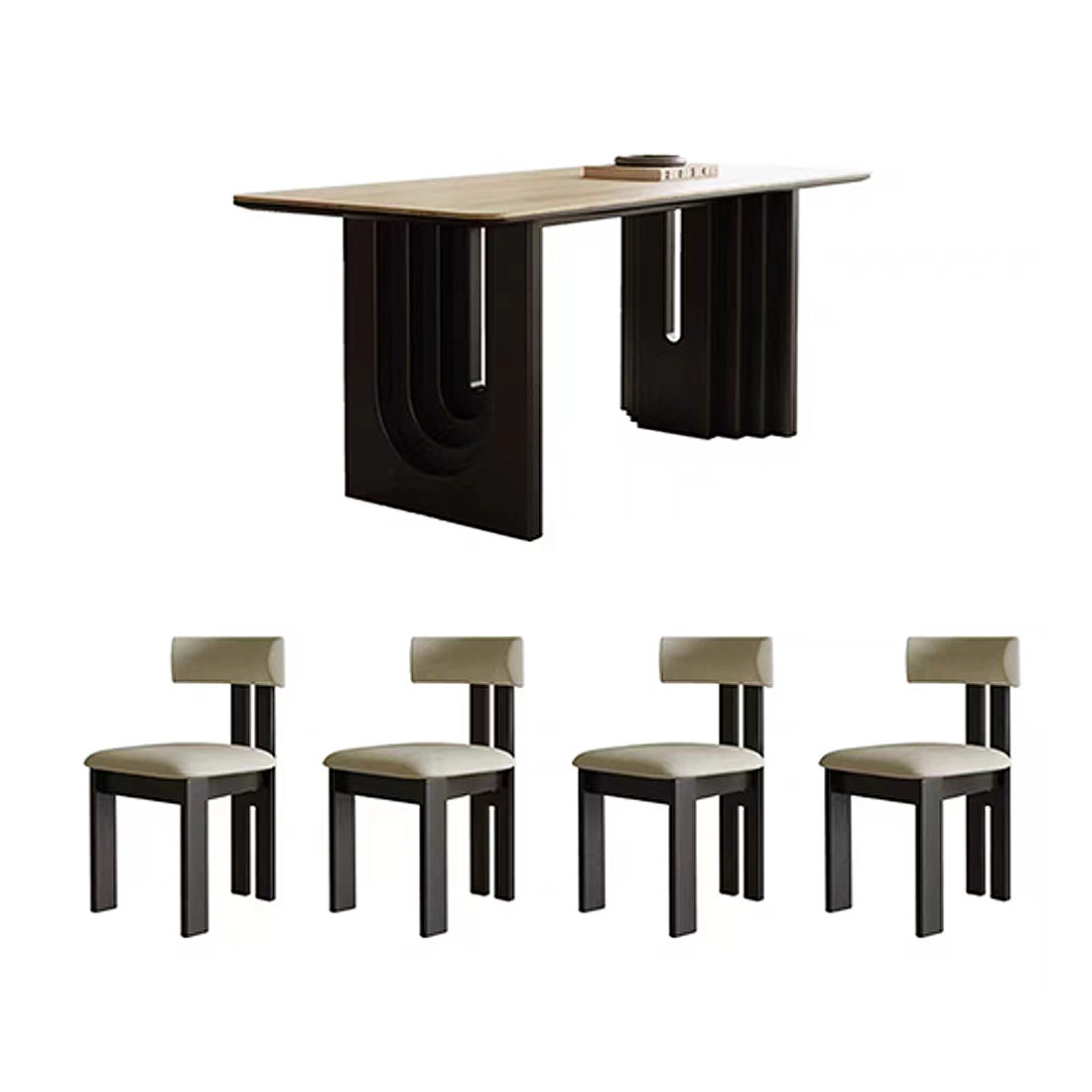 SUPROT Dining Table And Chair Combination Rectangular 31.50'' W Dining ...