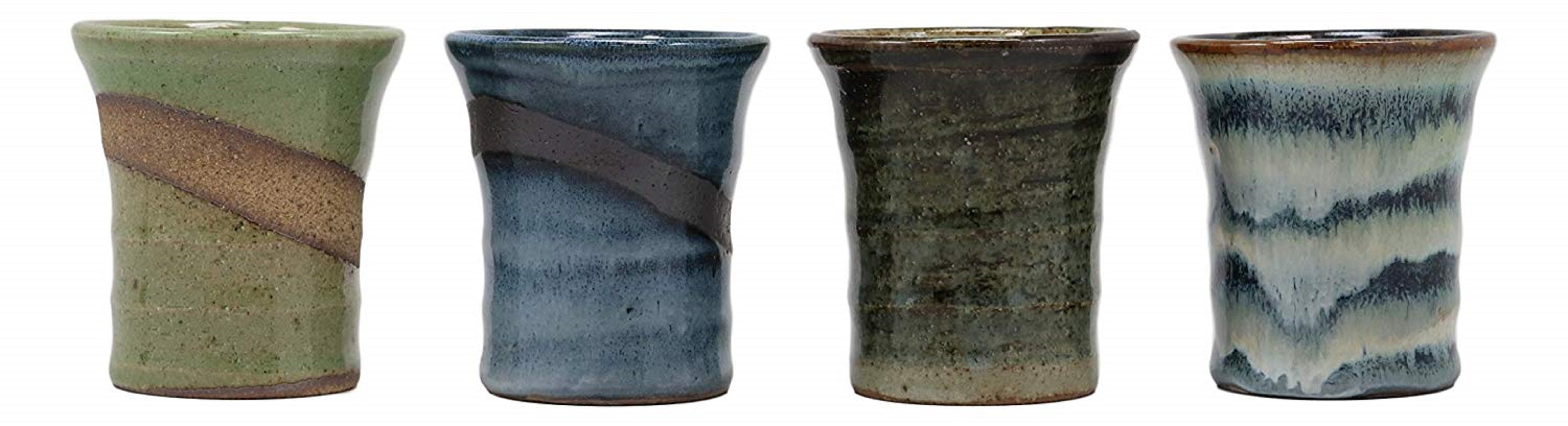 World Menagerie Japanese Colourful Abstract Art Natural Glazed Ceramic ...