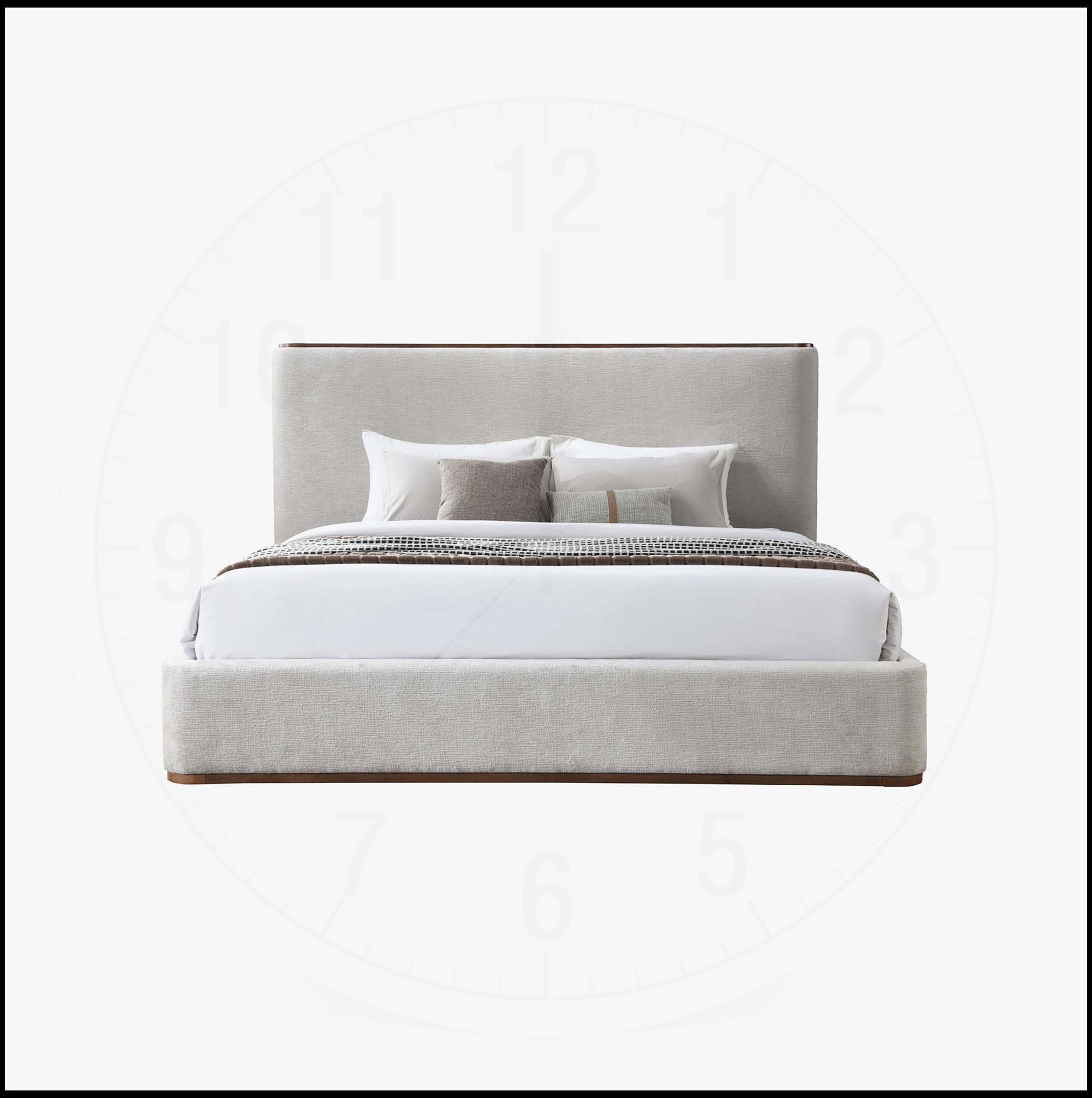 Latitude Run® Orane Gray Fabric Bed with Low Profile and Full ...