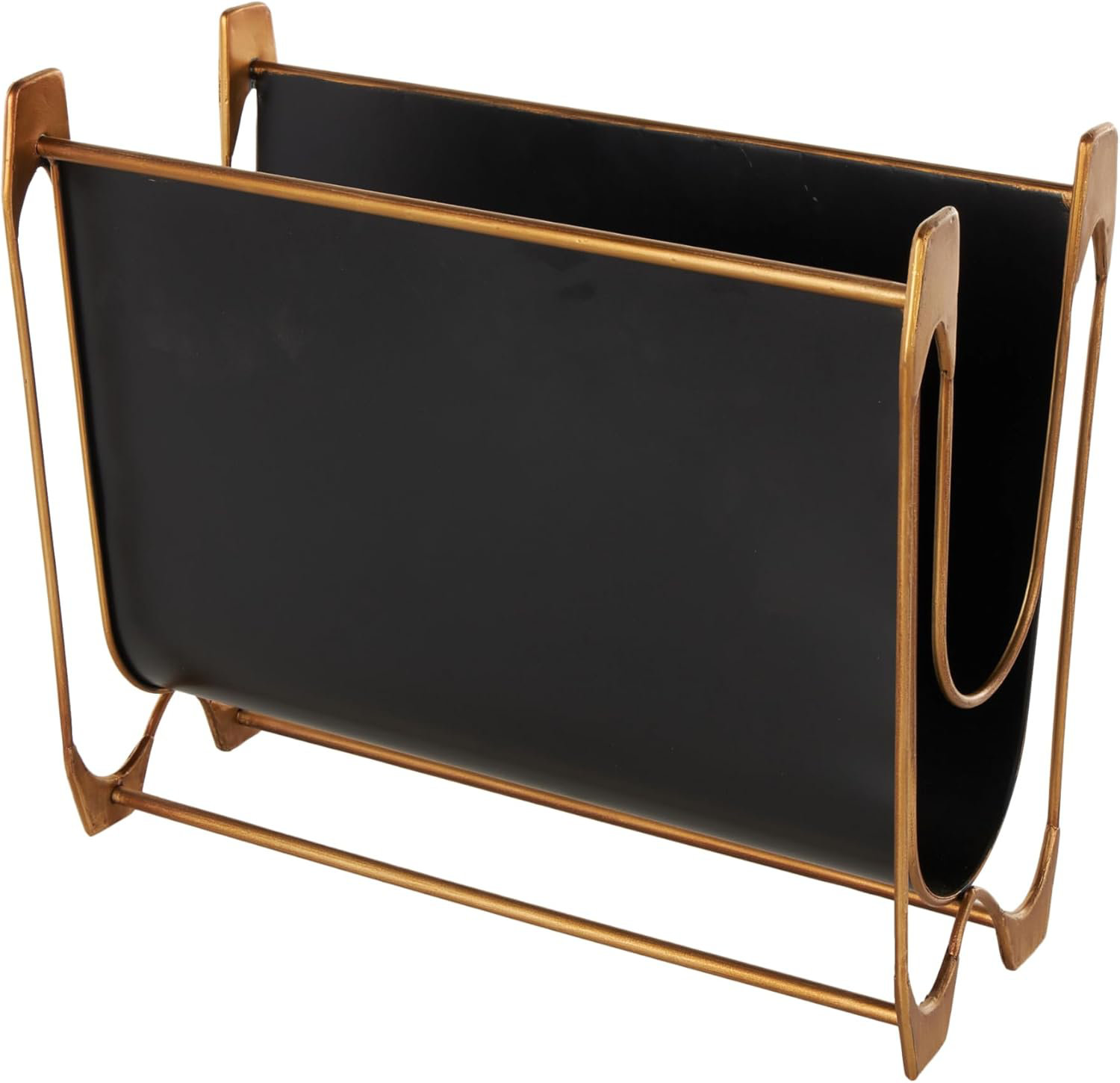 Everly Quinn Deco 79 Metal Decorative Magazine Holder Curved Magazine ...