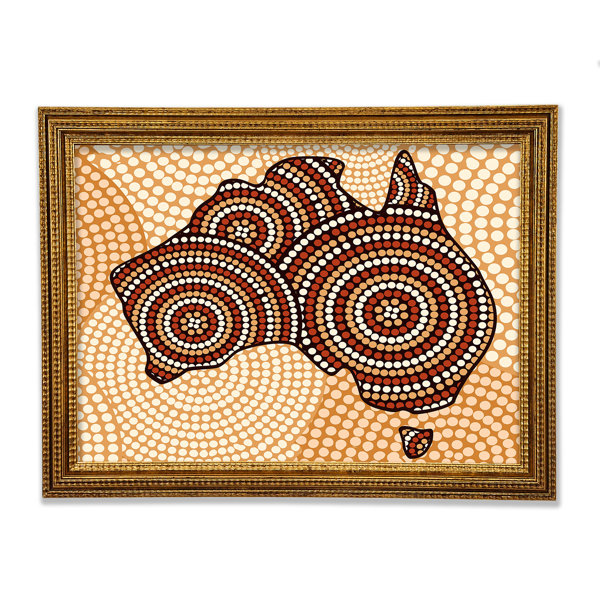 Bloomsbury Market Aboriginal Map - Single Picture Frame Art Prints ...