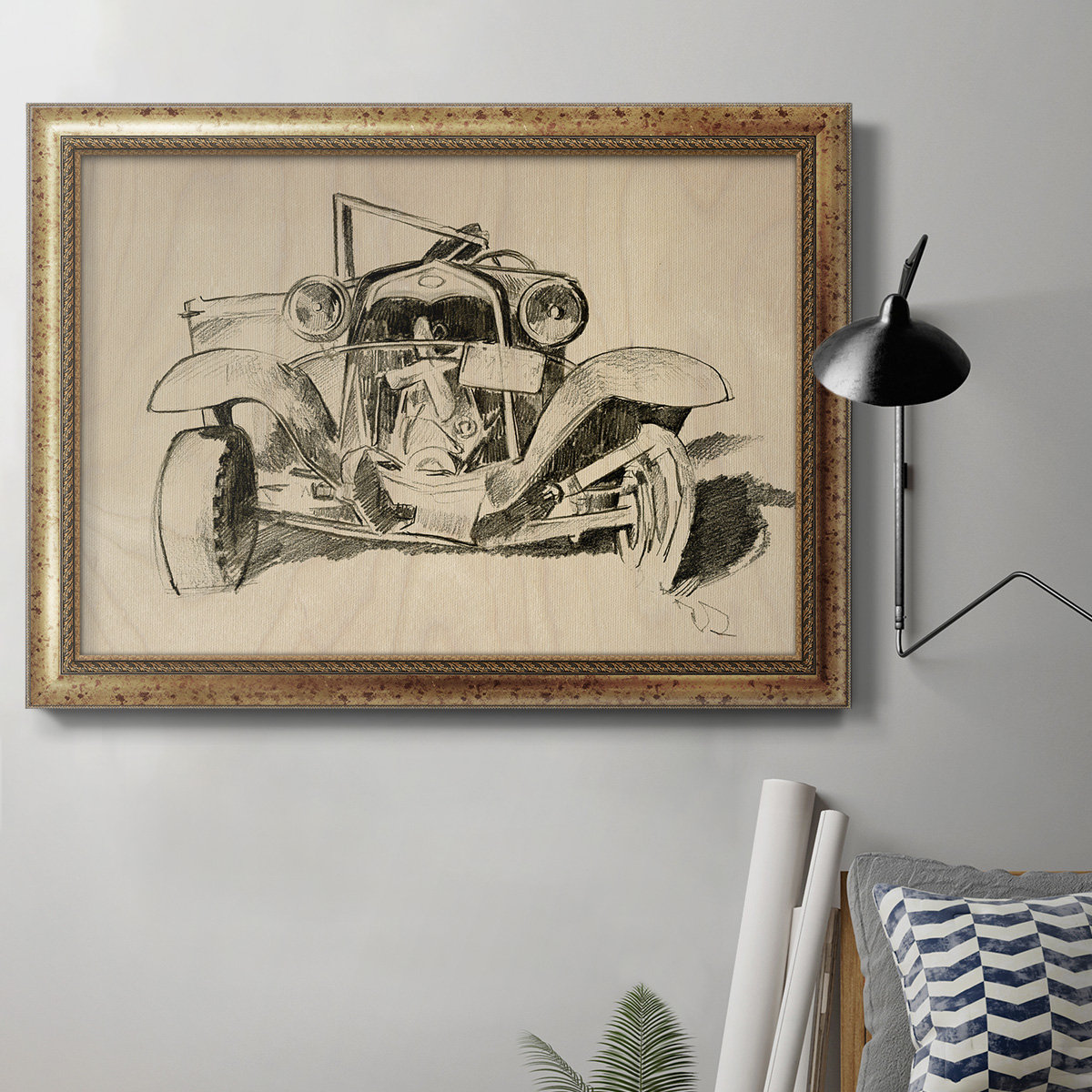 Williston Forge Model A Lines I Premium Framed Canvas- Ready To Hang ...