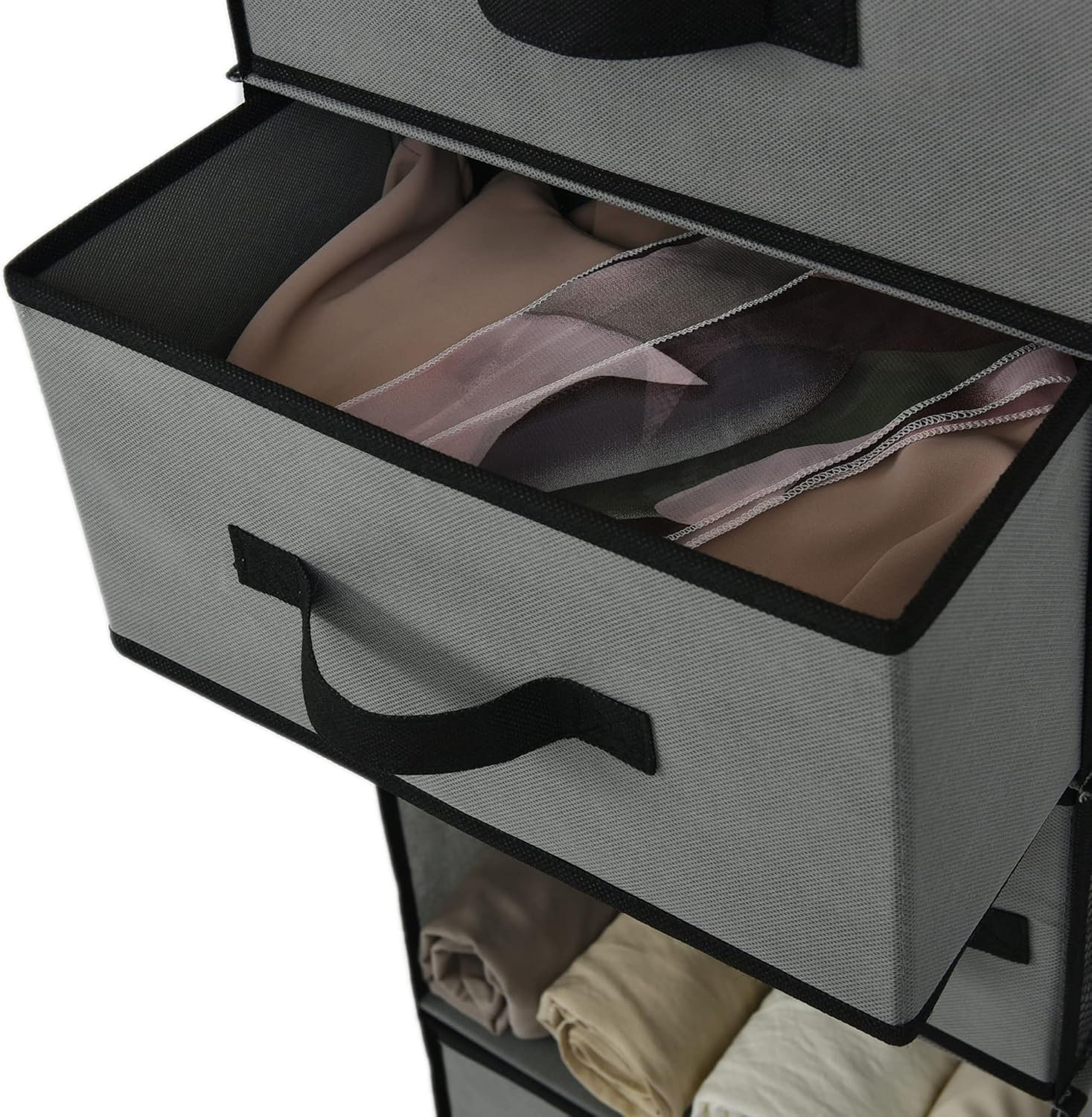 Rebrilliant Organisateur de garde-robe suspendu 6 tablettes, rangement ...