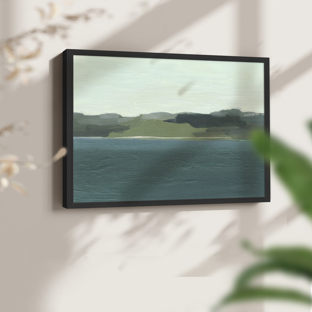 Highland Dunes Calming Lake View I -Framed Print - Restickable | Wayfair