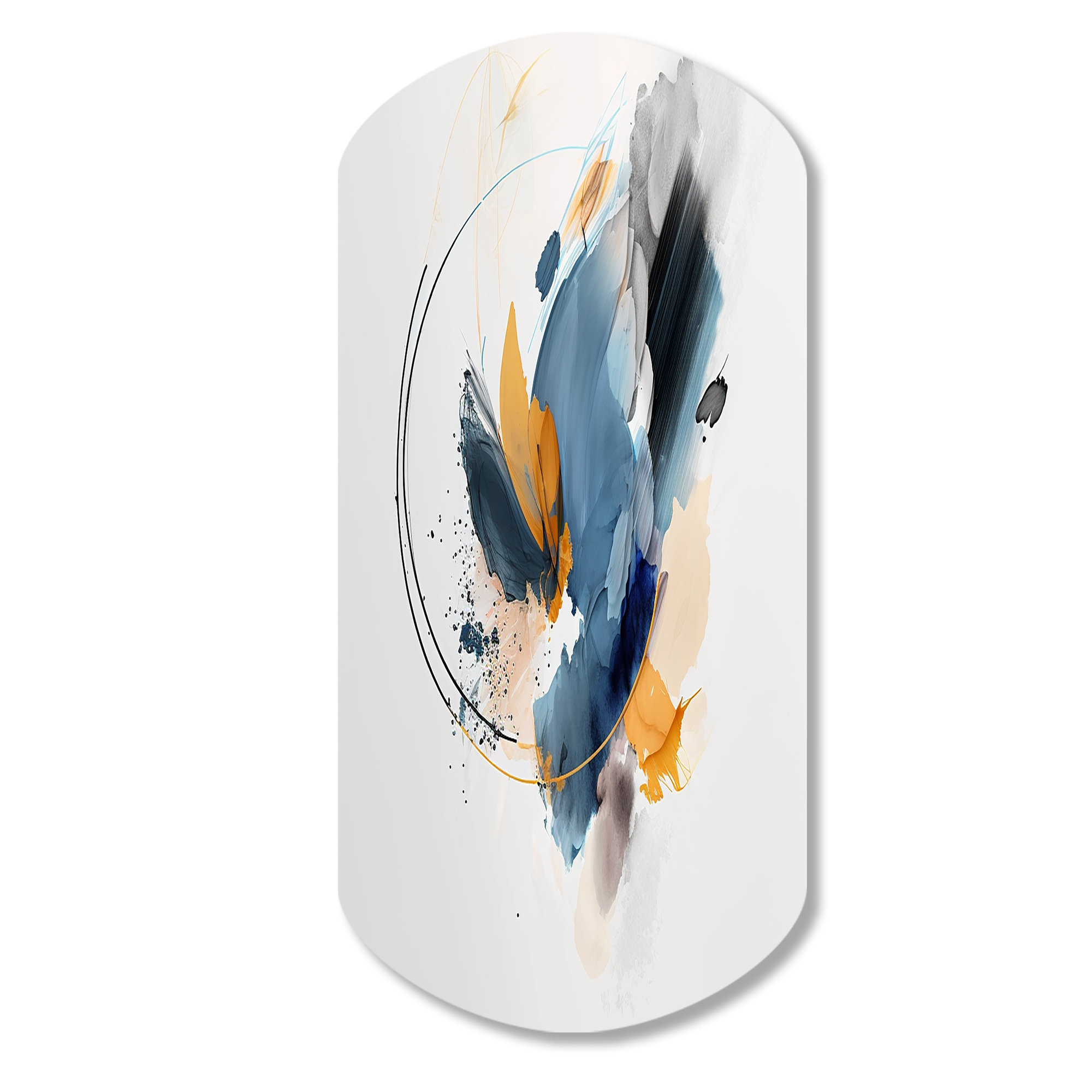 Ivy Bronx Shushma - Abstract Cylinder Shape Irregular Metal Wall Decor ...