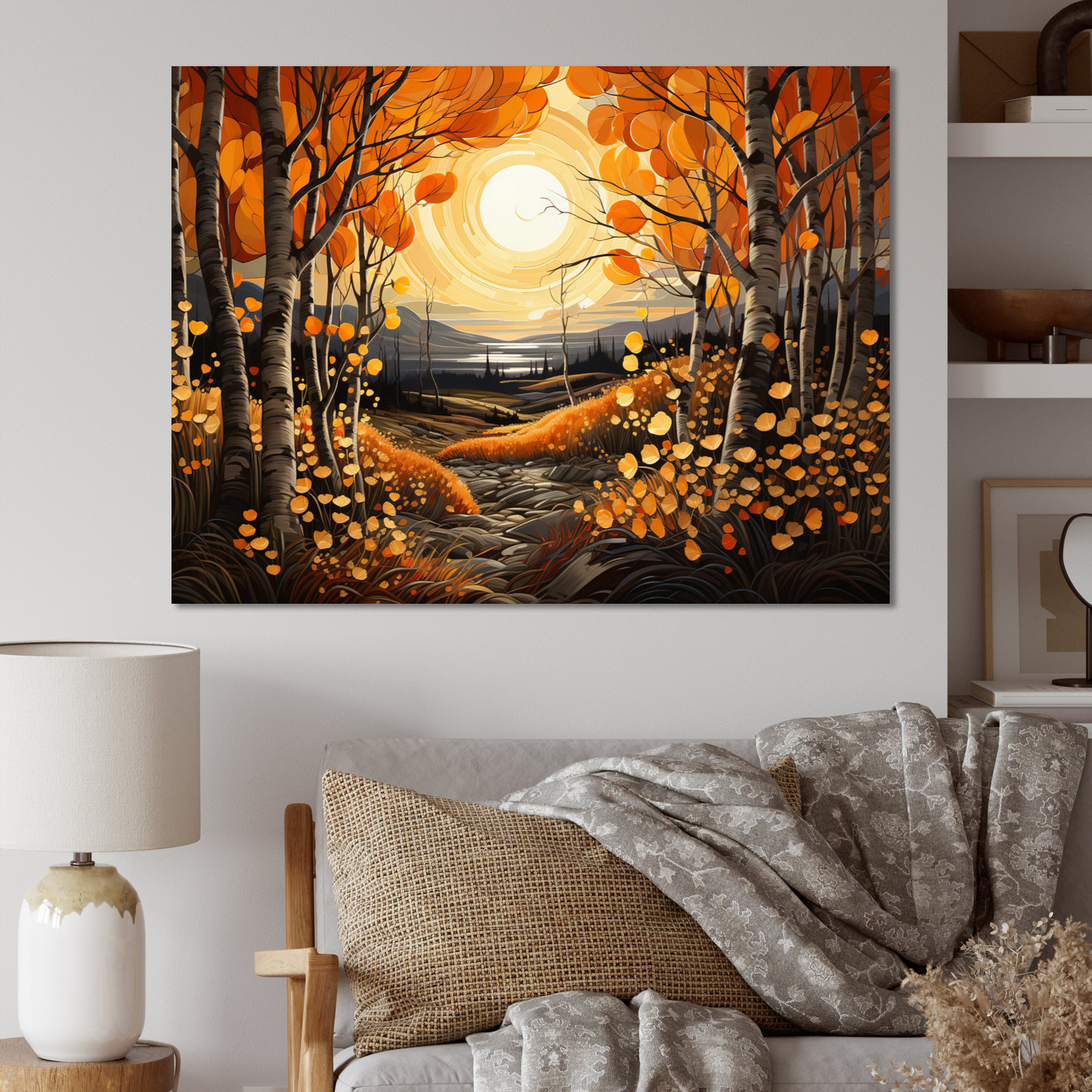 Red Barrel Studio® Birch Woods Gilded Pathway VI - Print | Wayfair