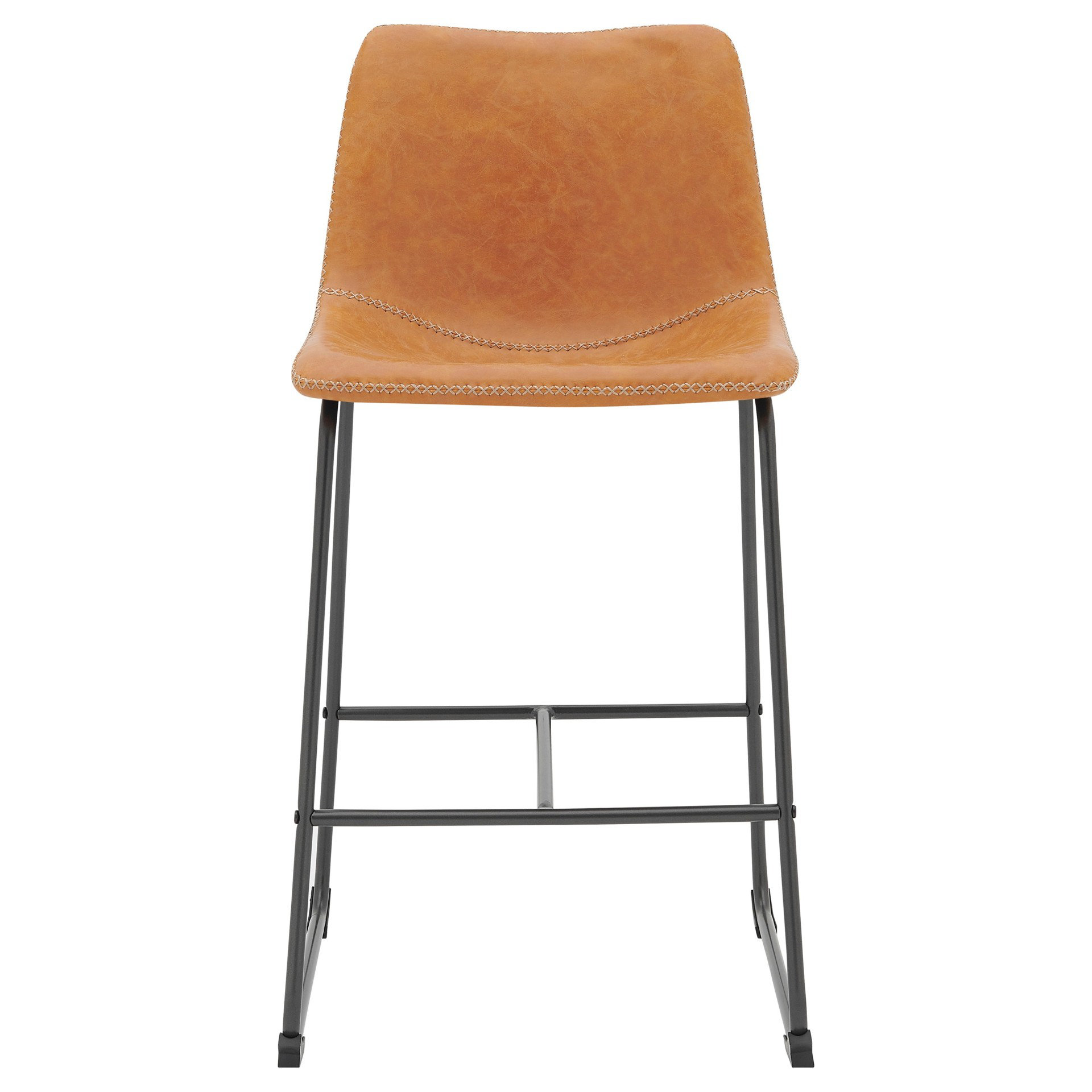 17 Stories KD Faux Leather Counter Stool & Reviews | Wayfair