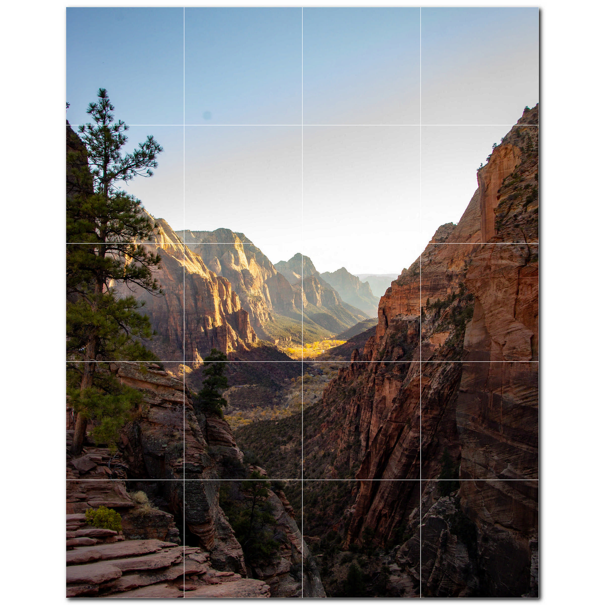 Picture-Tiles.com 32" x 40" Ceramic Canyon Photo Decorative Mural Tile ...