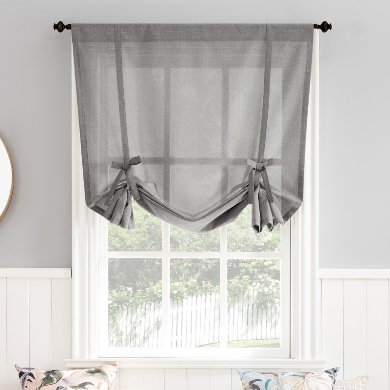 Sun Zero Semi-Sheer Rod Pocket Tie-up Curtain Balloon Shade & Reviews ...