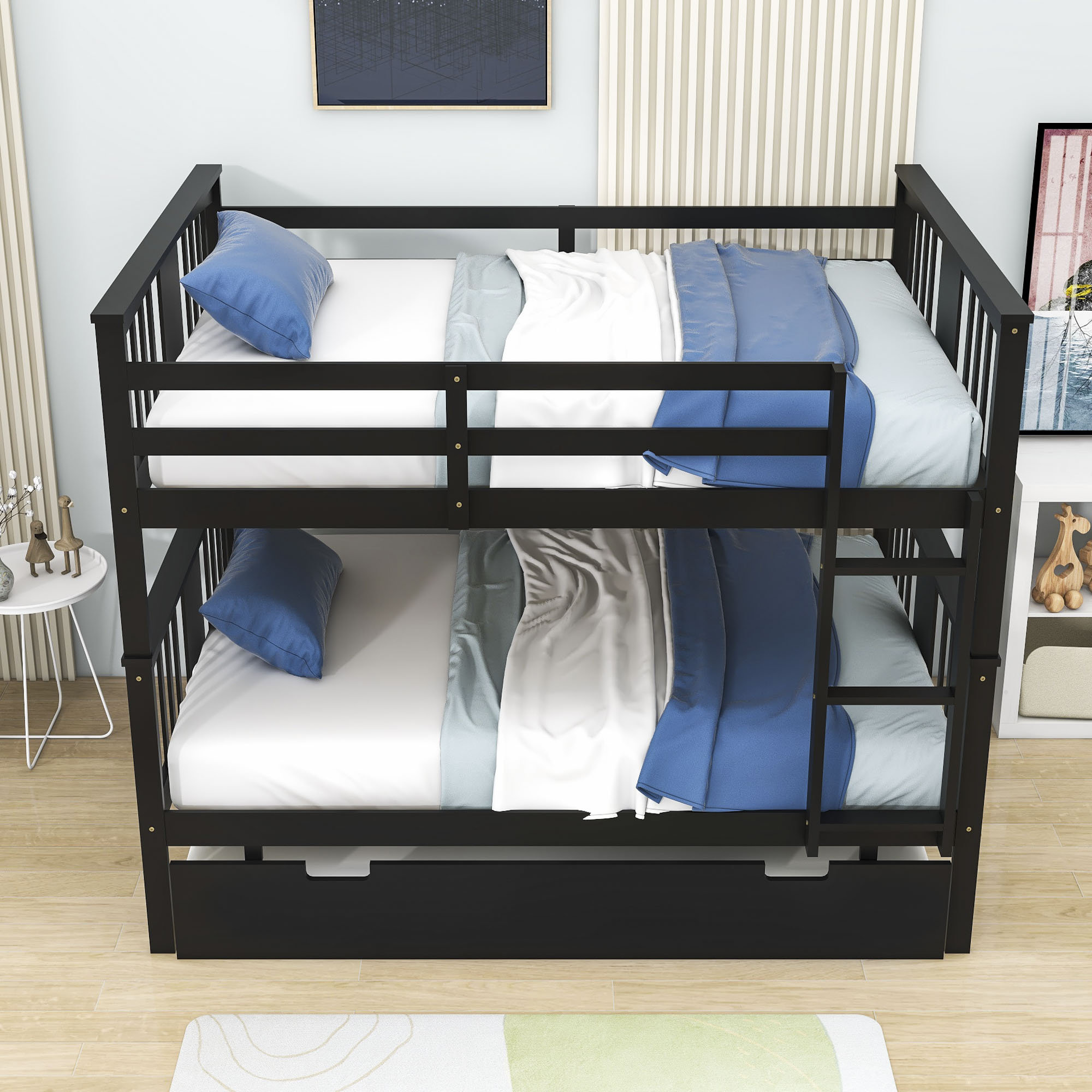 Harriet Bee Gurpaige Full over Full Standard Bunk Bed with Trundle by ...