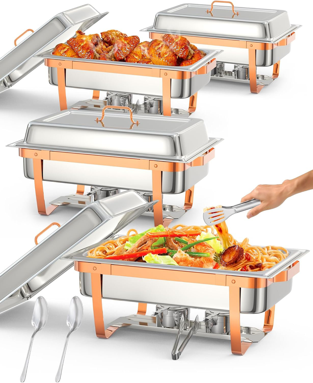 Latitude Run® Chafers And Buffet Warmers Sets With Folding Frame | Wayfair