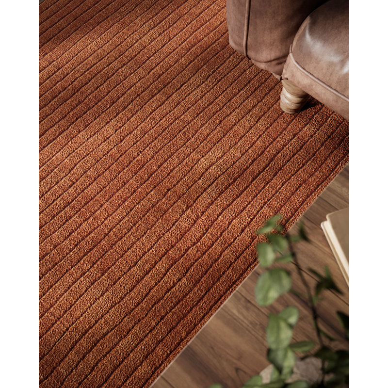 Guiness Hand Loomed Wool Rust Rug | AllModern