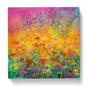 Marlow Home Co. Floral Color Field Painting No.3 | Wayfair.co.uk