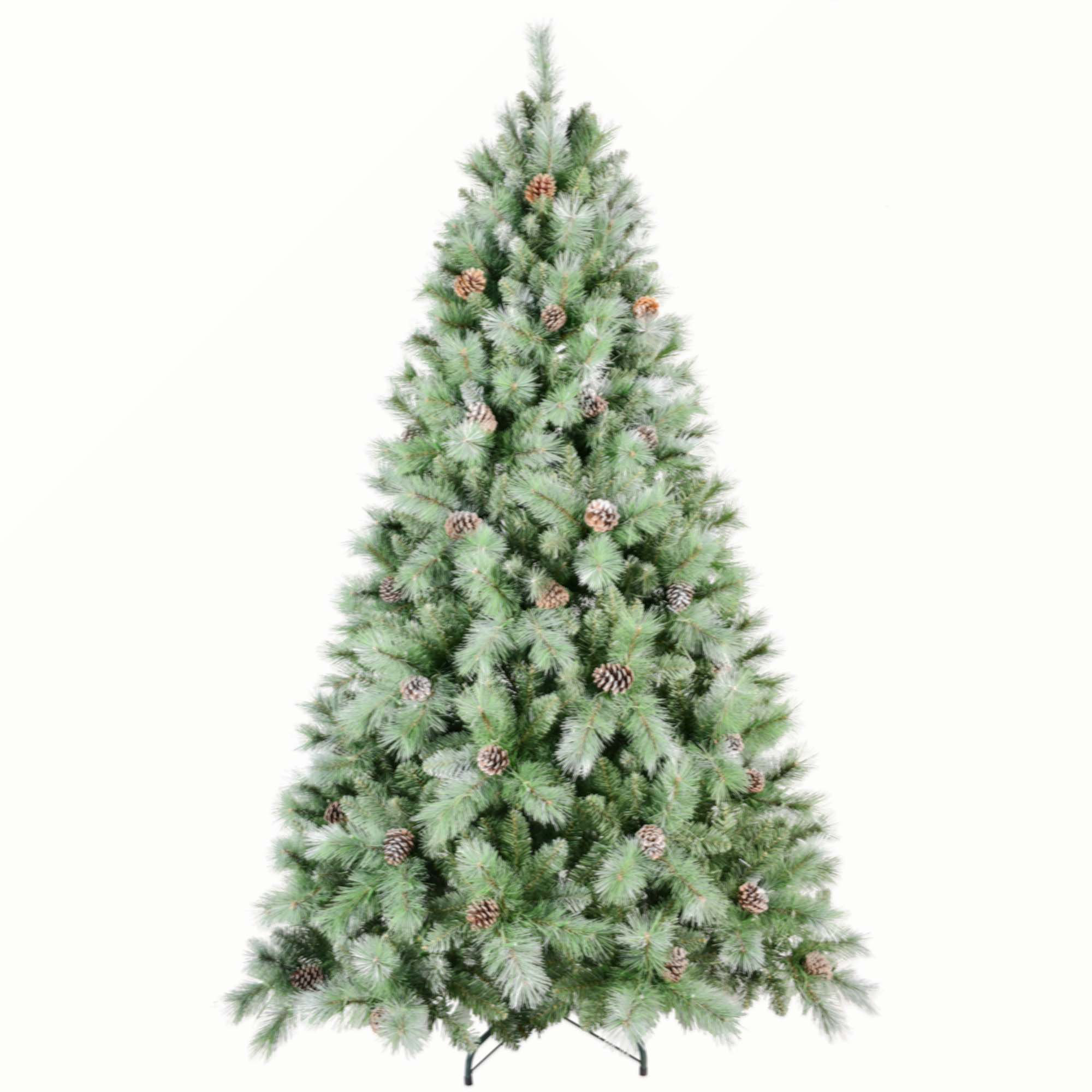 The Holiday Aisle® 7Ft Scotch Pine Christmas Tree, Premium Frosted Pre ...